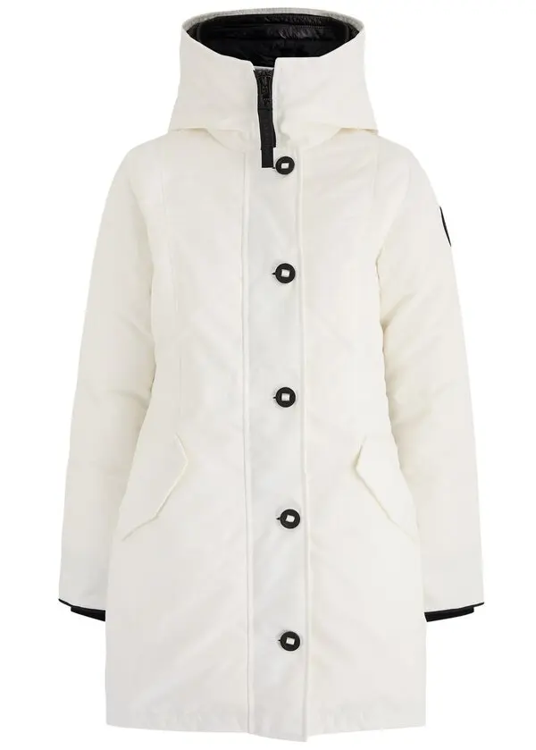 Canada Goose Rossclair Hooded Shell Coat - White