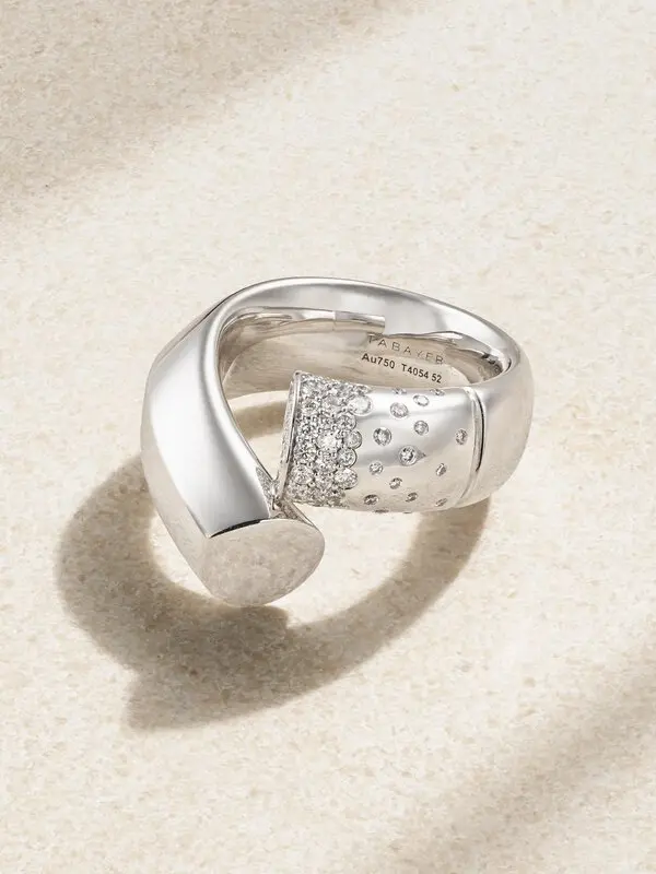 TABAYER Oera Large 18-karat White Diamond Ring - Gold