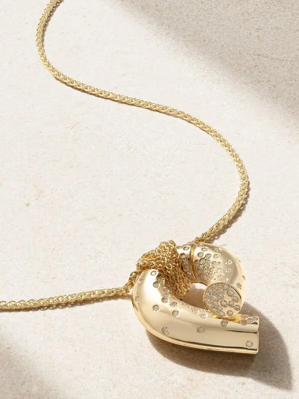 TABAYER Oera Large 18-karat Diamond Necklace - Gold