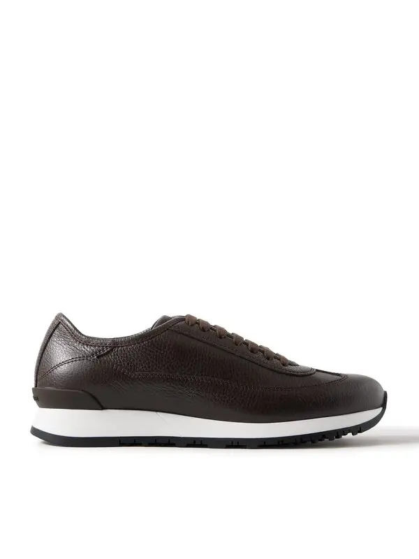 John Lobb Foundry Ii Full-grain Leather Sneakers - Brown