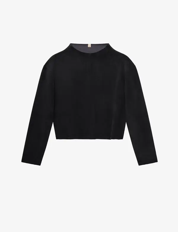 THIRDLOVE Cuddle Fleece Reversible Lounge Top - Black