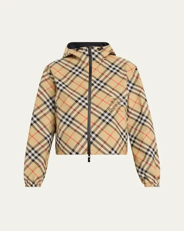Burberry Check Ekd Reversible Jacket - Sand Ip Check