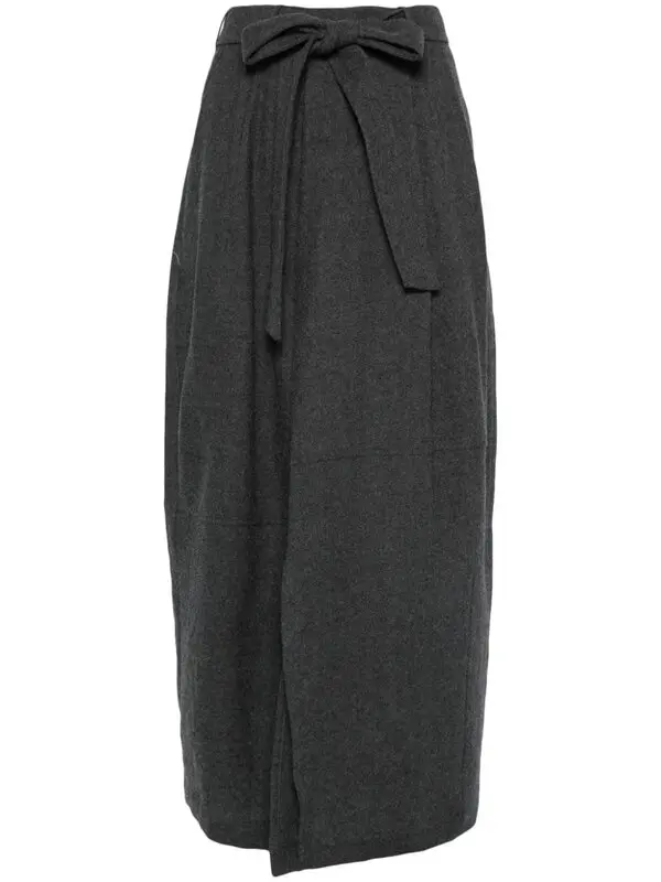 ALYSI Virgin Wool Midi Skirt
