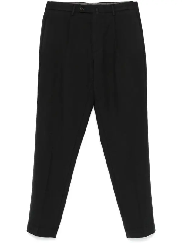 DELL'OGLIO Pleated Tailored Trousers - Black
