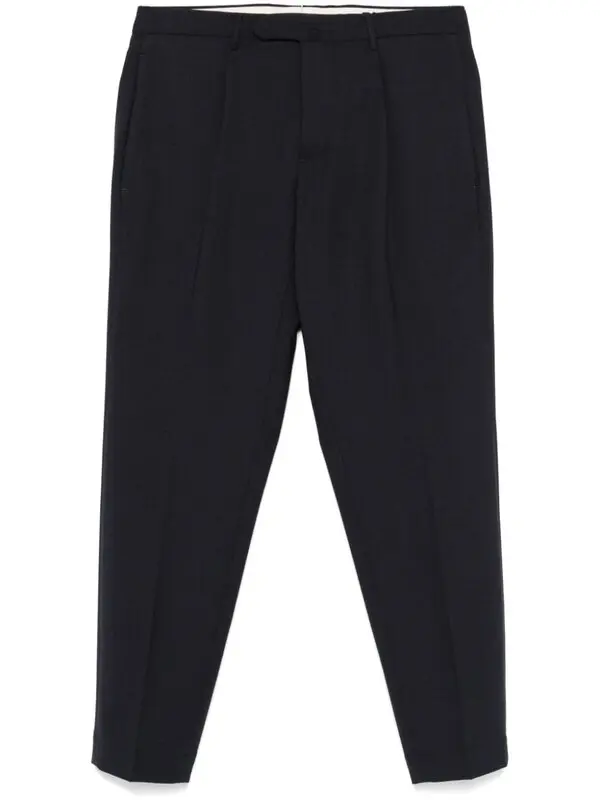 DELL'OGLIO Pleated Tailored Trousers - Blue