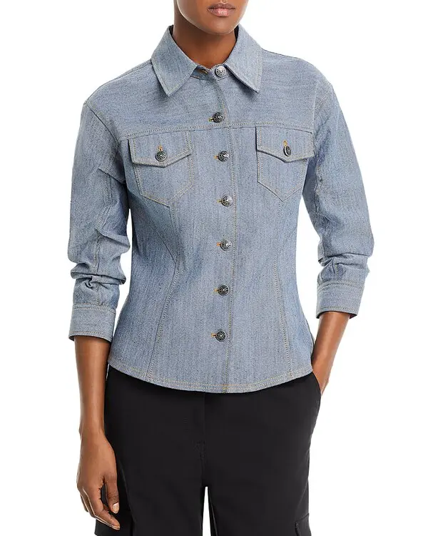 Cinq À Sept Denim Shirt Jacket - Light Indigo