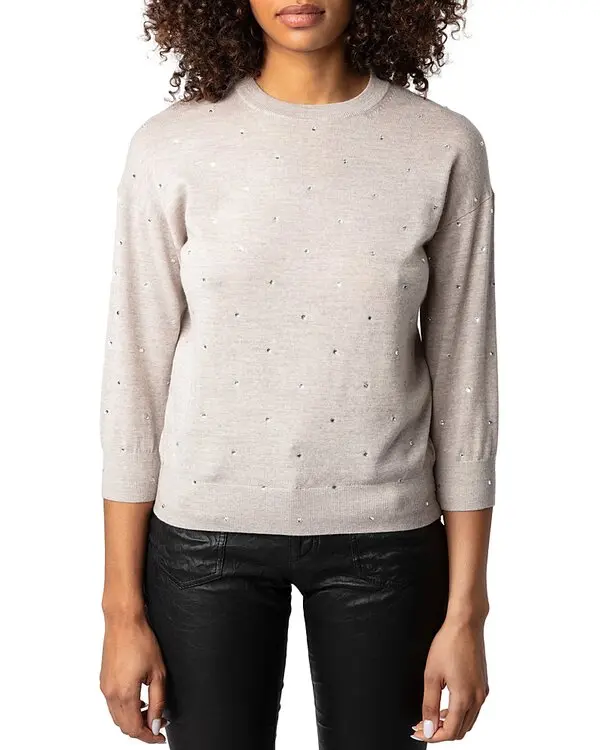 Zadig&Voltaire Kandy Merino Wool Crystal Sweater
