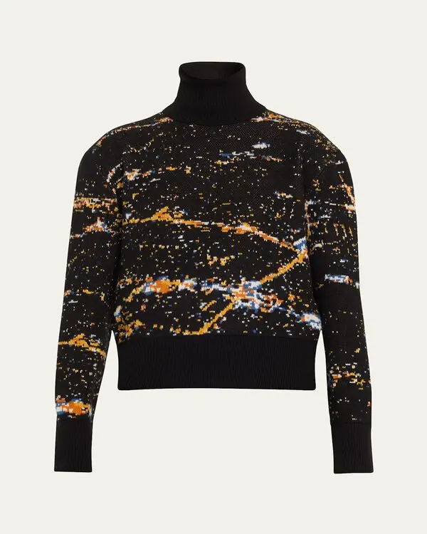 Libertine Lax Abstract Cashmere Turtleneck