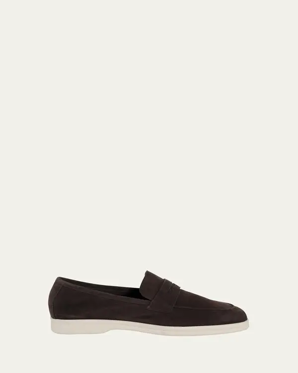 SOPHIQUE Suede Penny Loafers - Brown