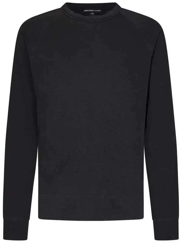 JAMES PERSE Vintage Cotton Crewneck Sweatshirt - Black