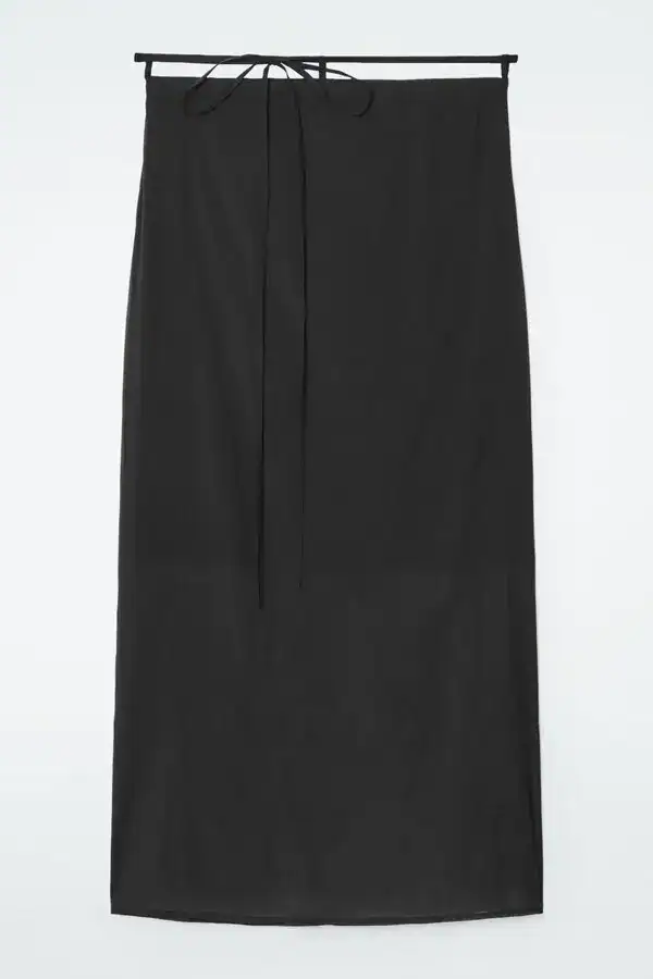 Cos The Sheer Layered Column Skirt - Black | Editorialist