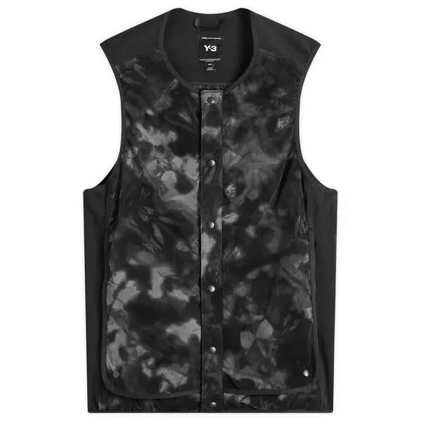 Y3 Aop Flock Nylon Shell Crew Vest