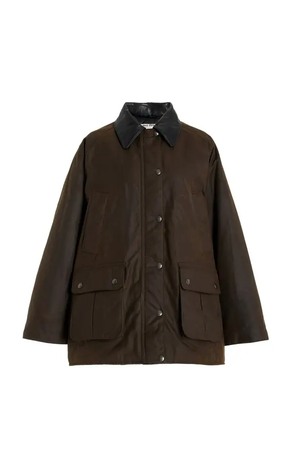 Miu Miu Padded Waxed Cotton Jacket