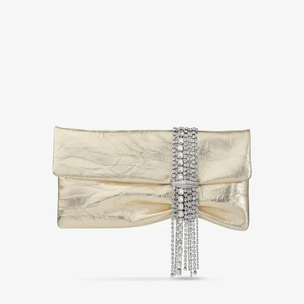 JIMMY CHOO Zandra Clutch Bag - Light Platinum/silver