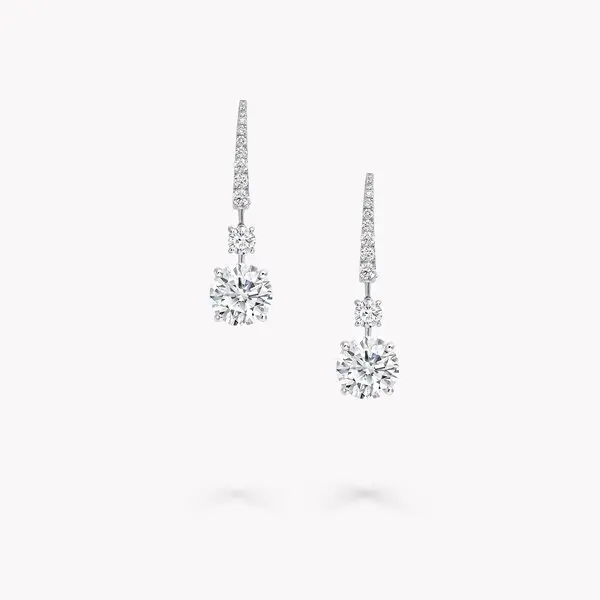 Graff Classic Round Diamond Solitaire Drop Earrings
