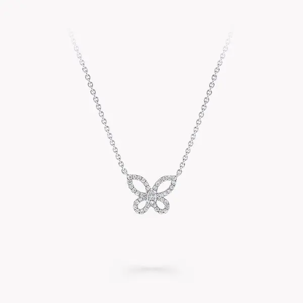 Graff Mini Butterfly Silhouette Diamond Pendant