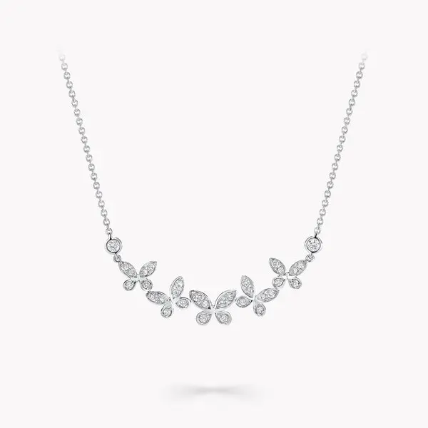 Graff Butterfly Petite Pavé Diamond Line Pendant