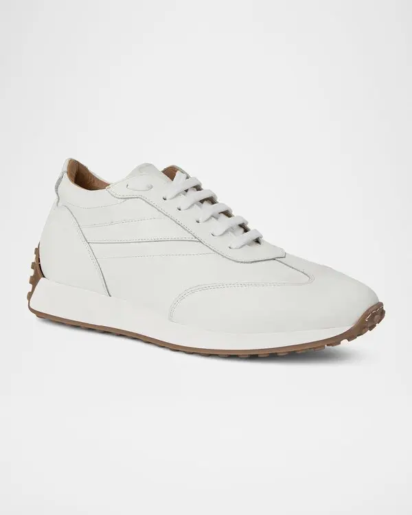 Bruno Magli Duccio Leather Runner Sneakers - White