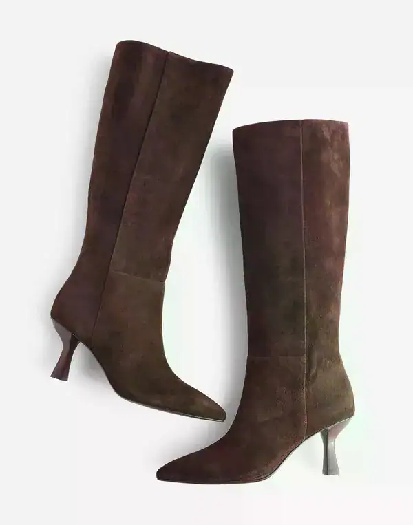 Madewell Mw The Justine Suede Knee-High Boots Dark Carob 54