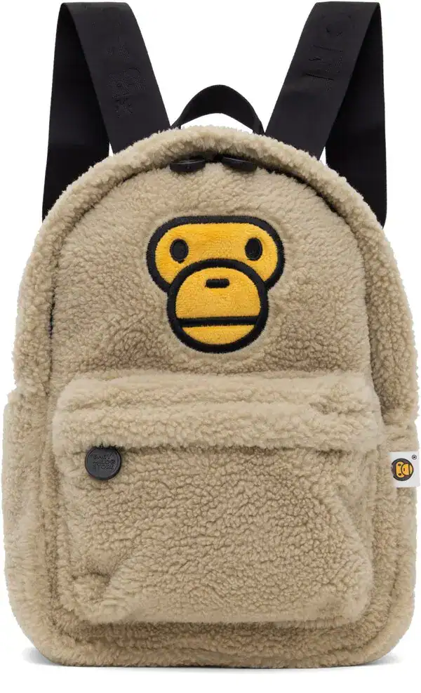 BAPE Beige Baby Milo Sherpa Mini Backpack - Bgx | Editorialist