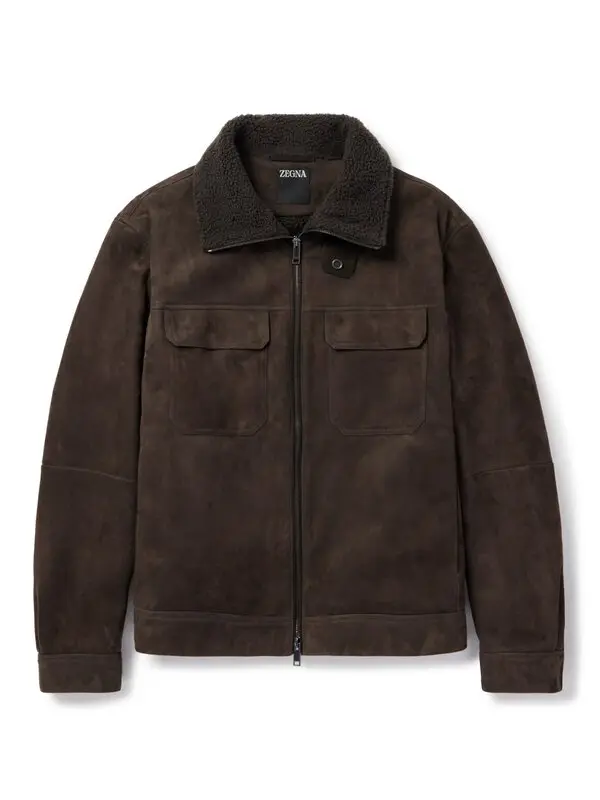 Zegna Shearling Trucker Jacket