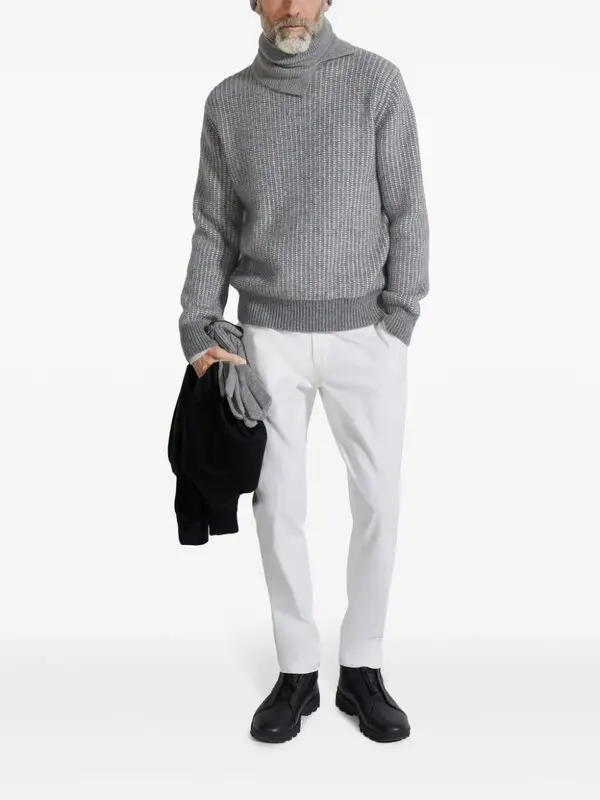 Zegna Two-tone Jumper - Grey