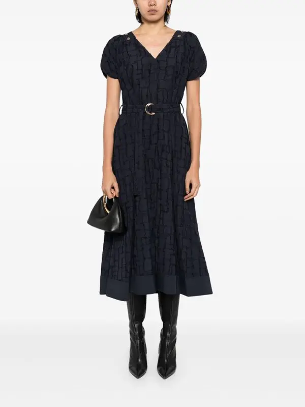 3.1 Phillip Lim Check Pattern Midi Dress