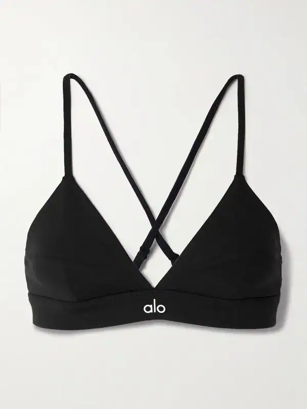 Alo Yoga Airbrush Splendor Sports Bra In Black - 39% Off