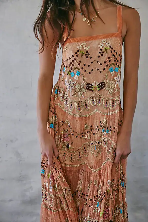 Free People Goldie Maxi Dress - Autumn Combo | Editorialist
