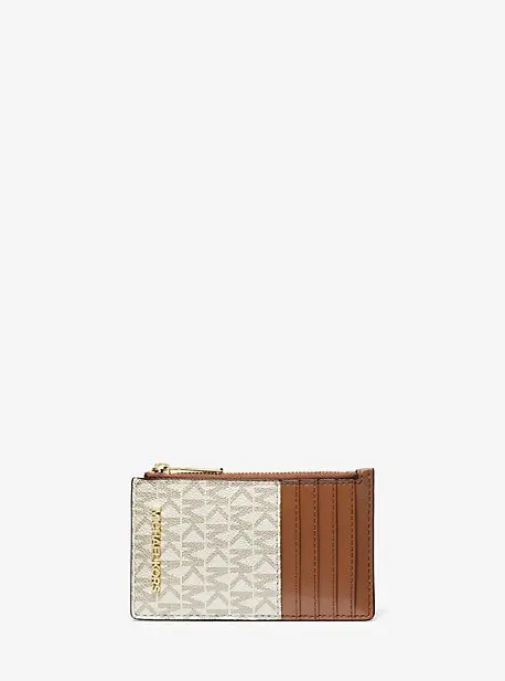 Michael Kors Medium Logo Card Case - Natural