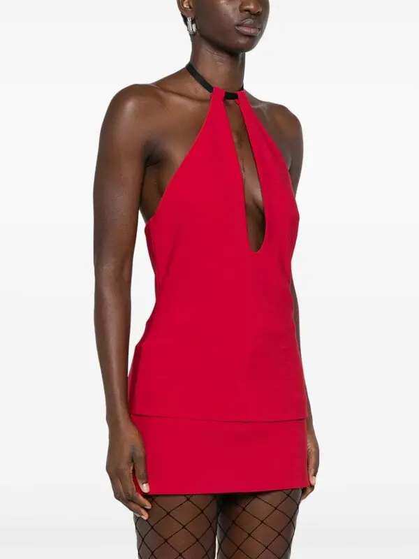 Attico Buckle-fastening Halterneck Blouse