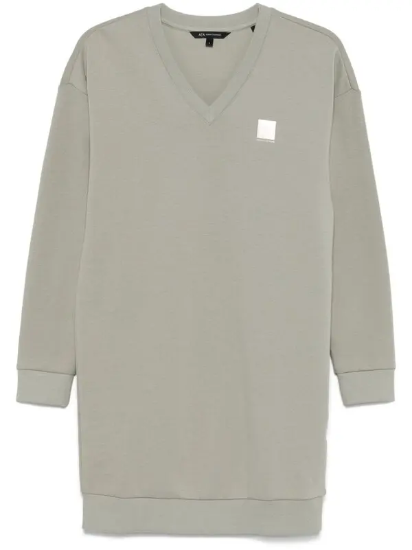 Armani Exchange Monogram-patch Mini Dress