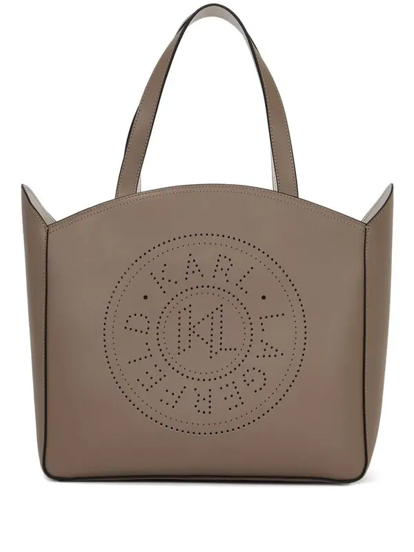 Karl Lagerfeld Large K/circle Perforated Tote Bag
