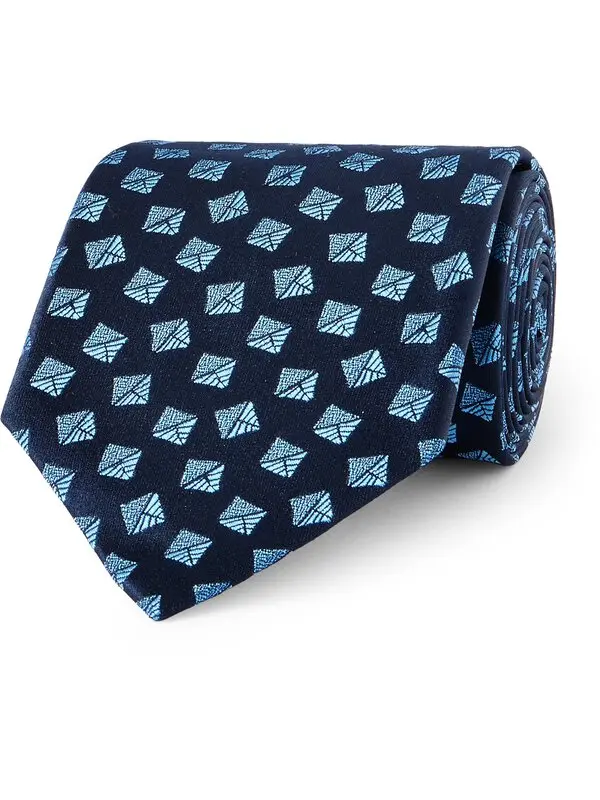 Charvet 8.5cm Silk-jacquard Tie - Blue