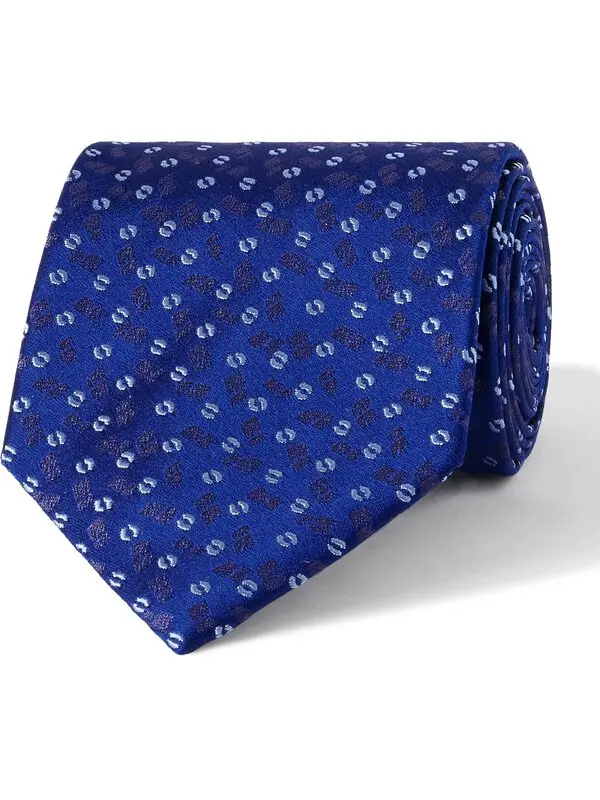 Charvet 8.5cm Silk-jacquard Neck Tie - Blue