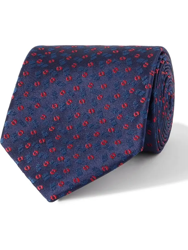 Charvet 8.5cm Silk-jacquard Tie - Blue