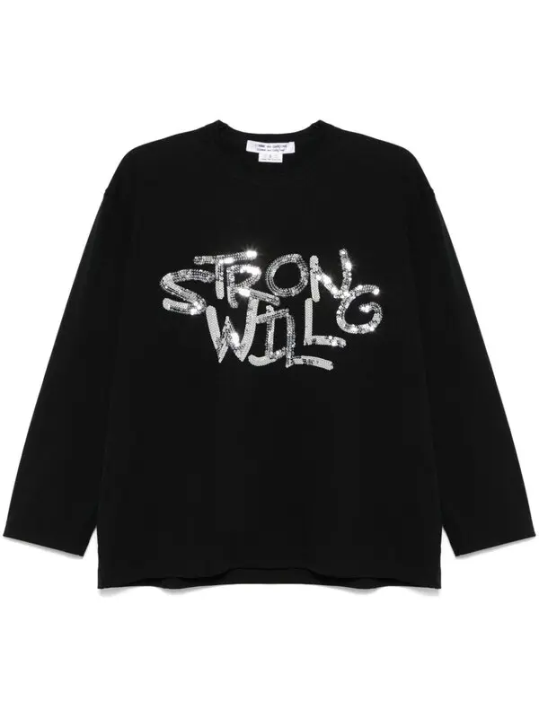 COMME COMME Sequined T-shirt