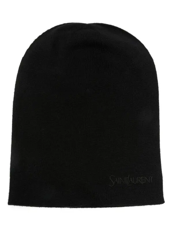 Saint Laurent Wool Beanie - Black