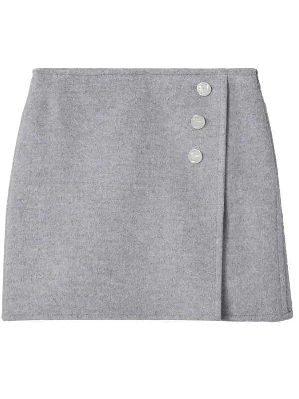 Tory Burch Wool Mini Skirt - Grey