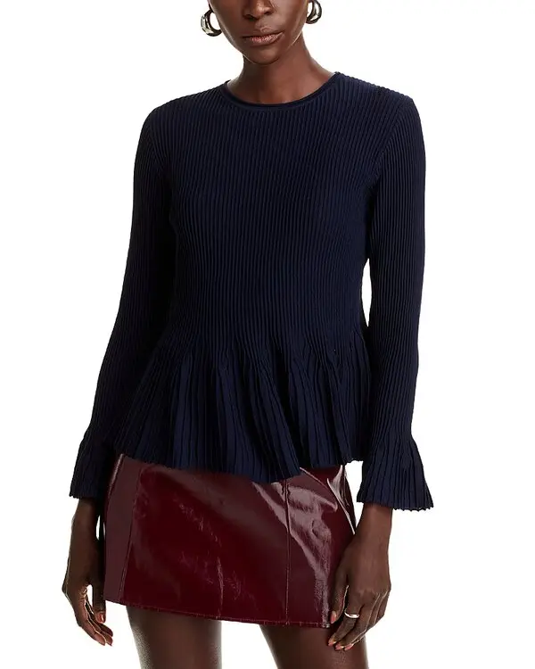 NANCY YANG Ribbed Long Sleeve Top