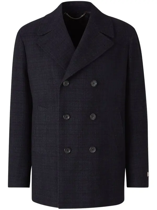 Canali Checked Double-breasted Blazer