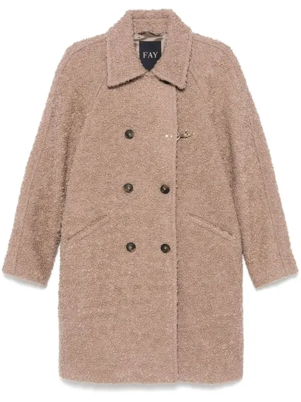 FAY Shearling Mid-length Coat