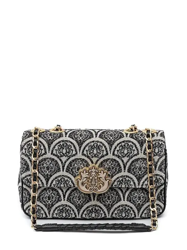 ISLA Sirena Jacquard-print Shoulder Bag - Black