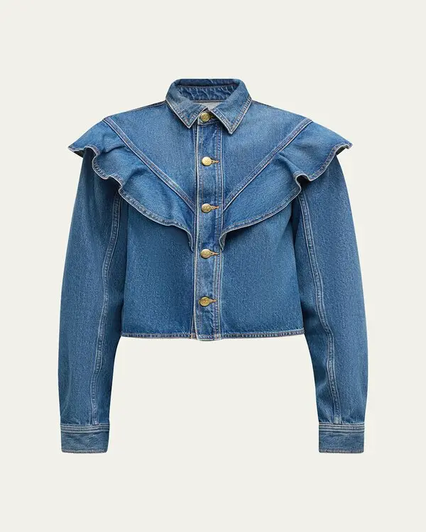Ulla Johnson The Mathilde Denim Shirt - Danube