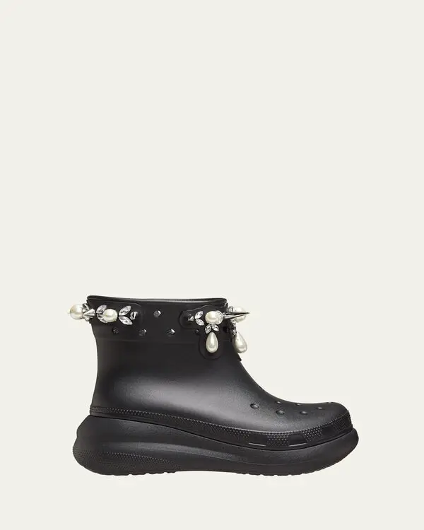 SIMONE ROCHA X CROCS Embellished Crush Ankle Boots