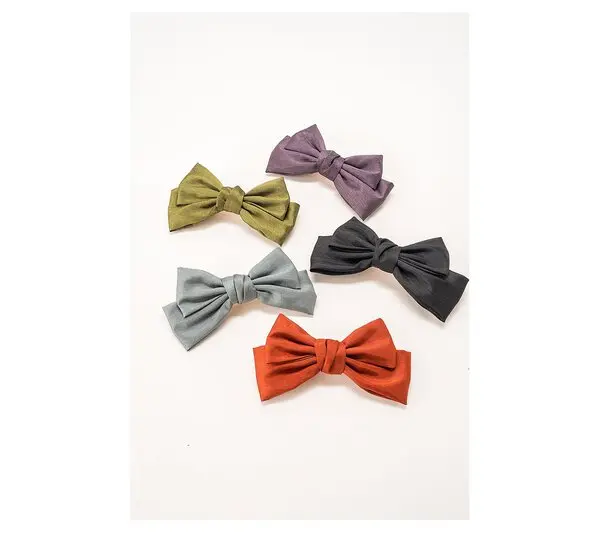 VIOLET & BROOKS Brynn Dupioni Silk 6' Bow Barrette