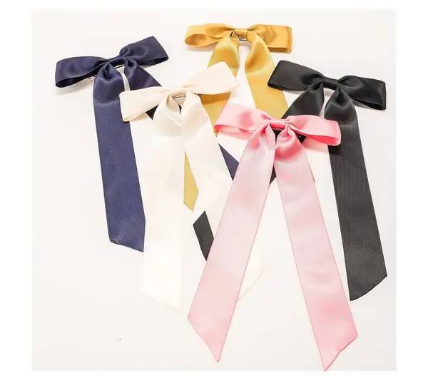 VIOLET & BROOKS Sloane Satin Bow Barrette