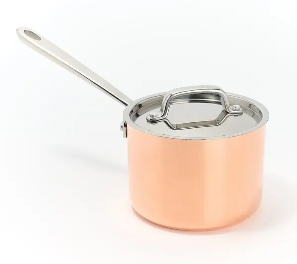 MARTHA STEWART Signature 2-qt Tri-ply Copper Ss Sauce Pan W/lid
