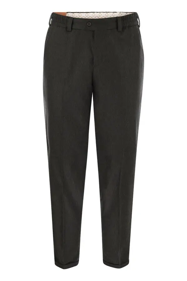 PT TORINO The Rebel Wool And Cashmere Trousers - Dark Green