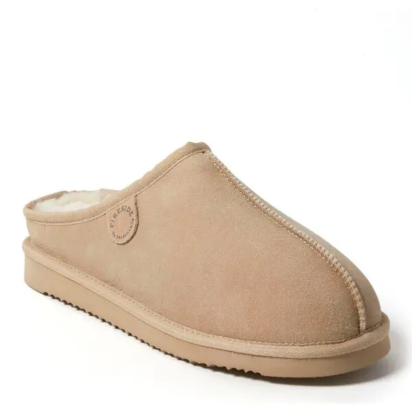 DEARFOAMS Fireside Grafton Shearling Clog Slipper - Sand